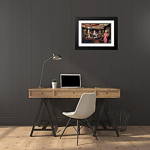 ArtDirect Java Dreams II 24x17 Black Modern Wood Framed with Double Matting Museum Art Print by Consani, Chris