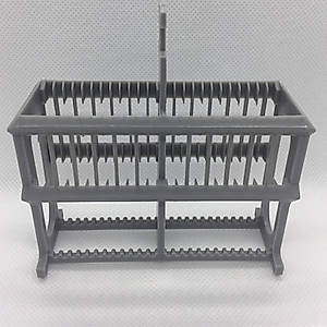 Optimal Scientific Staining Rack Microscope Slide Holder 24 Place Chemical Resistant Plastic (1 Rack)