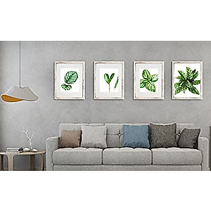SESEAT 11x14 Frames Pack of 4,Display Pictures 8x10 with Mat or 11x14 Without Mat,Wall Mounting, Distressed White