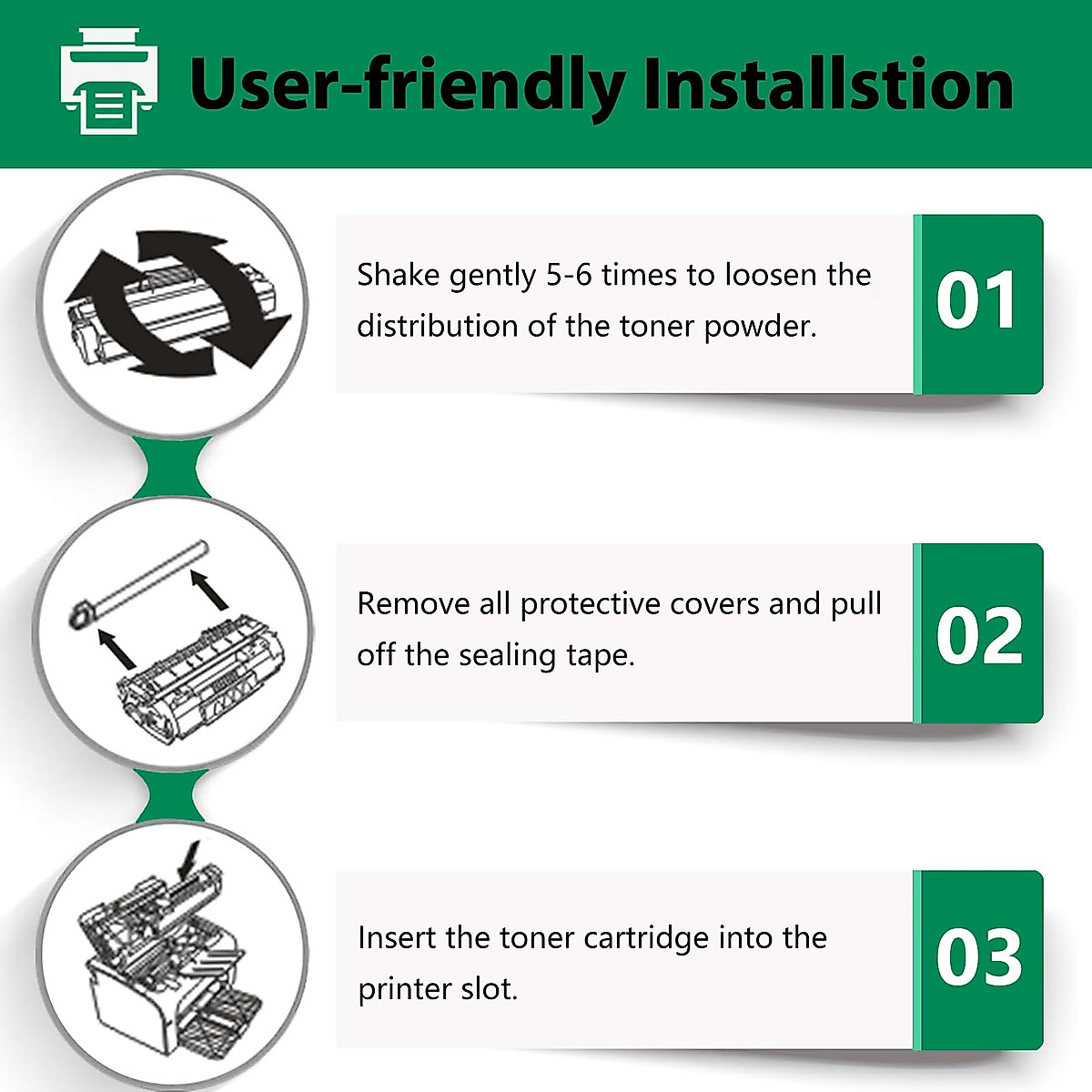 047 Compatible Replacement for Canon 047 Toner Cartridge for imageCLASS LBP113W MF113W MF110/LBP110 Series, i-SENSYS LBP113W MF113W MF110/LBP110 Series Printer (Black, 2Pack)