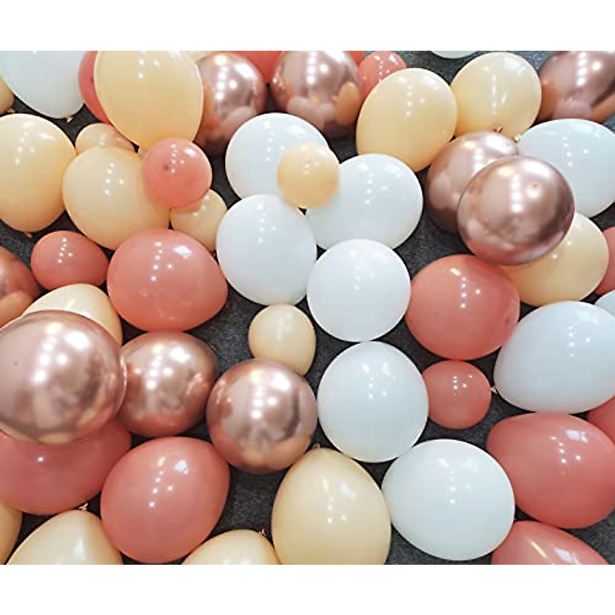 Beaumode DIY Matte Dusty Pink Peach Balloon Garland Matte Balloon Arch Wedding Cream Baby Shower Bridal Shower 1st Birthday Photo Backdrop Party Decoration (Dusty Pink and Peach)