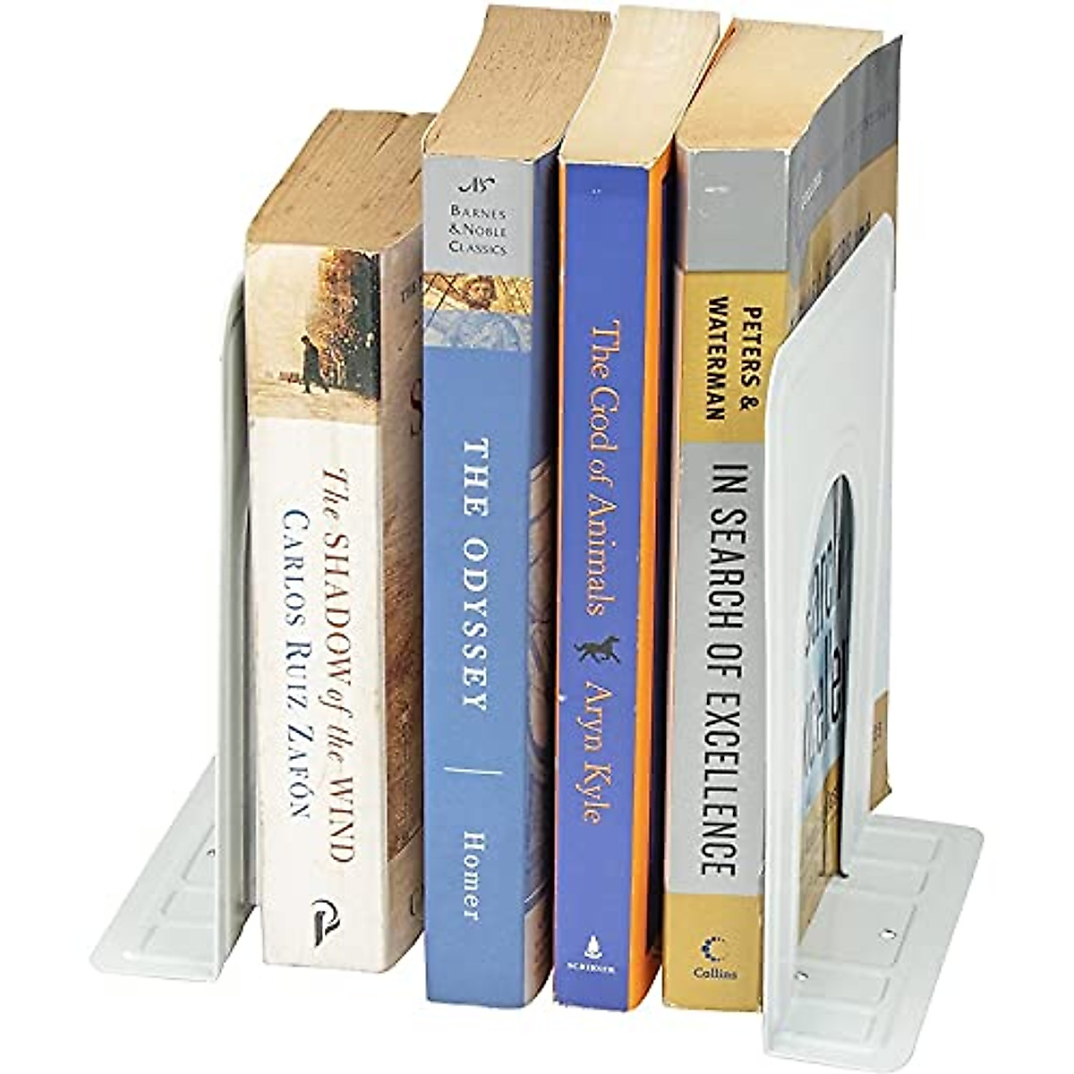 Heavy Duty Metal Bookends for Shelves, Modern Home Decor (6 Pairs)