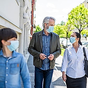 Medicom Expressions Disposable Face Masks - Box of 50 ASTM Level 3 Surgical Masks - 3 Layer Medical Masks Made in Canada - Blue Adult Masks