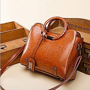 Segater® Fashion Women Purses and Handbags Ladies Designer Satchel Oil Wax Leather Handbag Tote Bag Shoulder Bags For Work Shopper Travel
