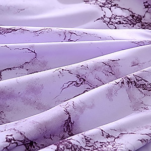 Feelyou Twin Bedding Duvet Cover Set Grape Reversible Marble Luxury Microfiber Lightweight Down Comforter Quilt Cover with Zipper Closure Best Organic 2PCS
