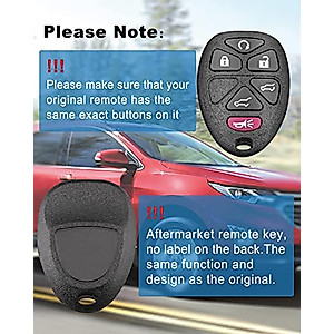 CAUORMOTE Keyless Entry Remote Car Key Fob for 2007-2014 Chevy Avalanche Suburban Tahoe Traverse 2007-2014 GMC Acadia Yukon Denali 2007-2014 Cadillac Escalade (OUC60270, OUC60221, 15913427), 2 Packs