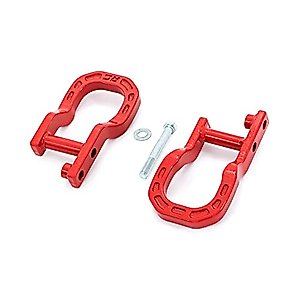 Rough Country Forged Tow Hooks for 2014-2018 Chevy Silverado 1500 | Red - RS134