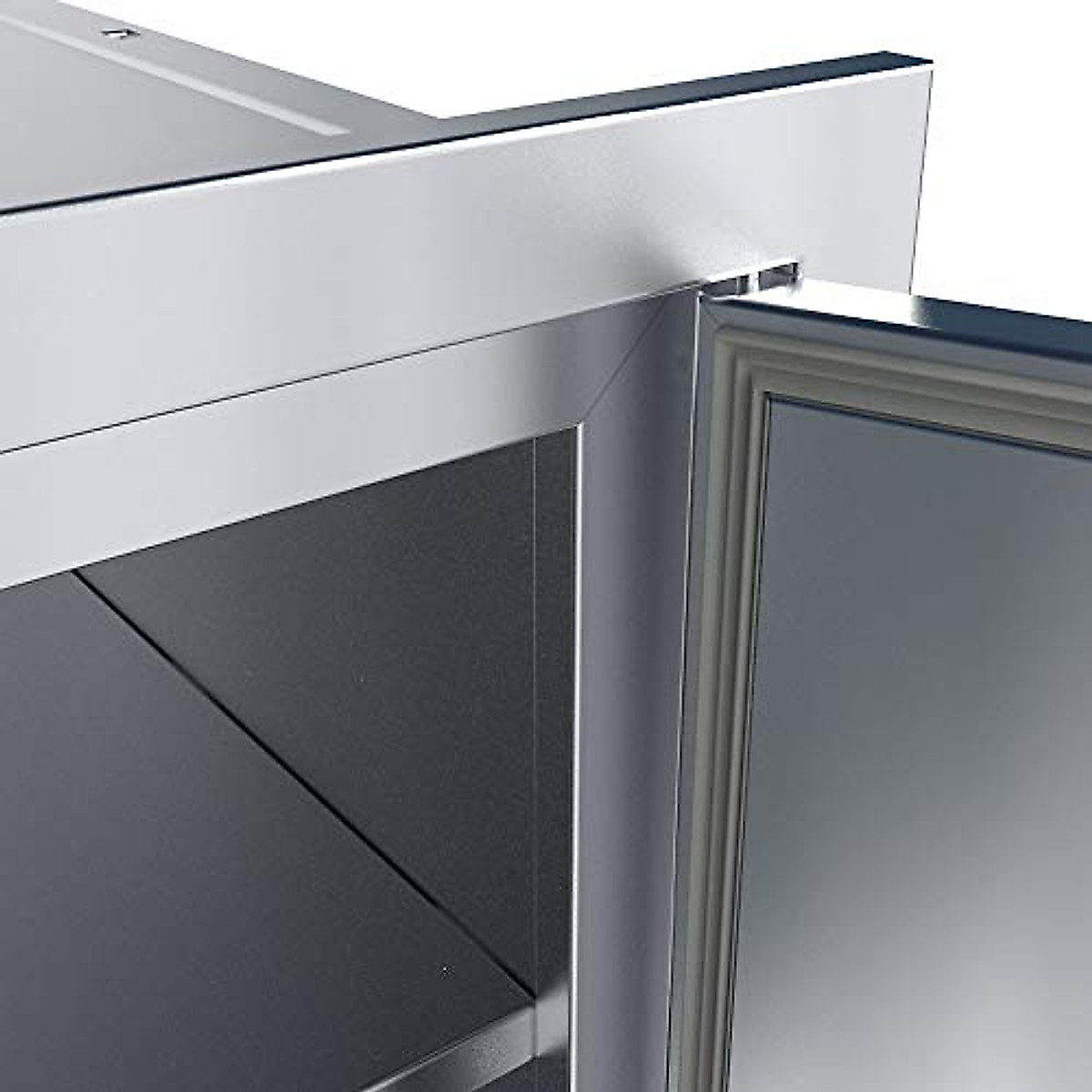 SUNSTONE BA-DSH30 Beveled Frame 30-Inch Stainless Steel Weather Sealed Dry Storage Pantry