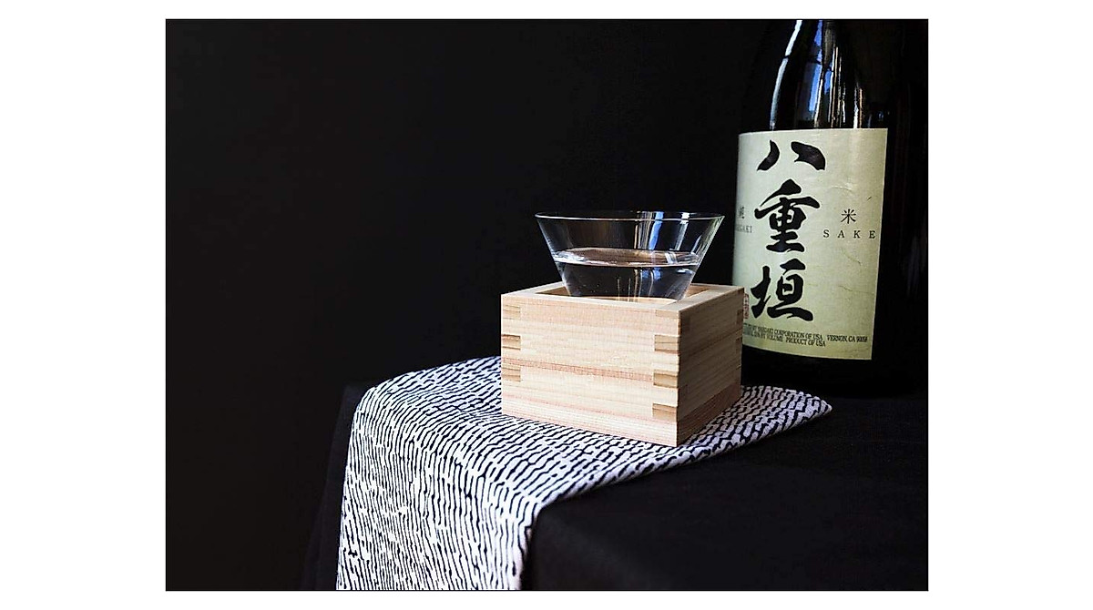Wooden Masu Sake Cups - Authentic Japanese Hinoki Wood, Set of 4