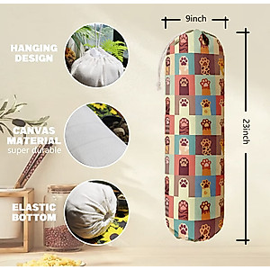 Cat Pattern Grocery Bags Holder Organizer For Shopping Bags，Wall Mount Plastic Bags Storage Container Dispensers, Pet Lovers Home Kitchen Gifts For Women, Family, Friends, Cat Dad, Cat Mom