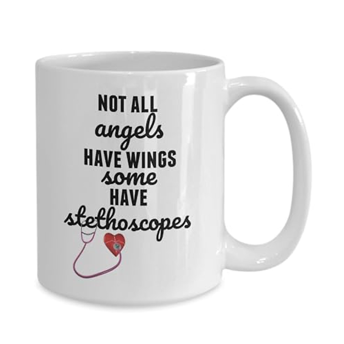 momima Stethoscope Mug Not All Angels Have Wings White Coat Ceremony Gifts For Medical