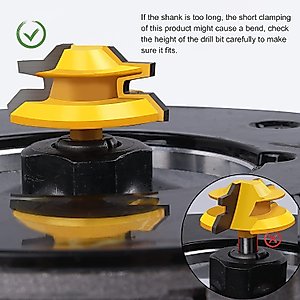 Newdeli 45 Degree Lock Miter Router Bit 3-Piece Set, for 1/2”, 5/8”, 3/4” Cutting Height, 1/4 Inch Shank. Easy to Create Lock Miter Joint