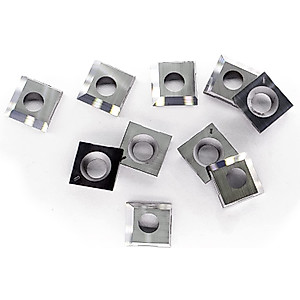 Carbide Inserts Cutters Knives 14.27mm Square Replacement Spiral Planer Blades for Rikon 20-600H WEN JT630H and PL1326 BP510H Cutech Jointer Rikon Craftex King Head 10pcs