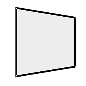 Yosoo Health Gear Portable Projector Screen, Foldable Anti-Crease White Projector Movie Screen Curtain Projection Screen for Home Outdoor Indoor(60 Inch)