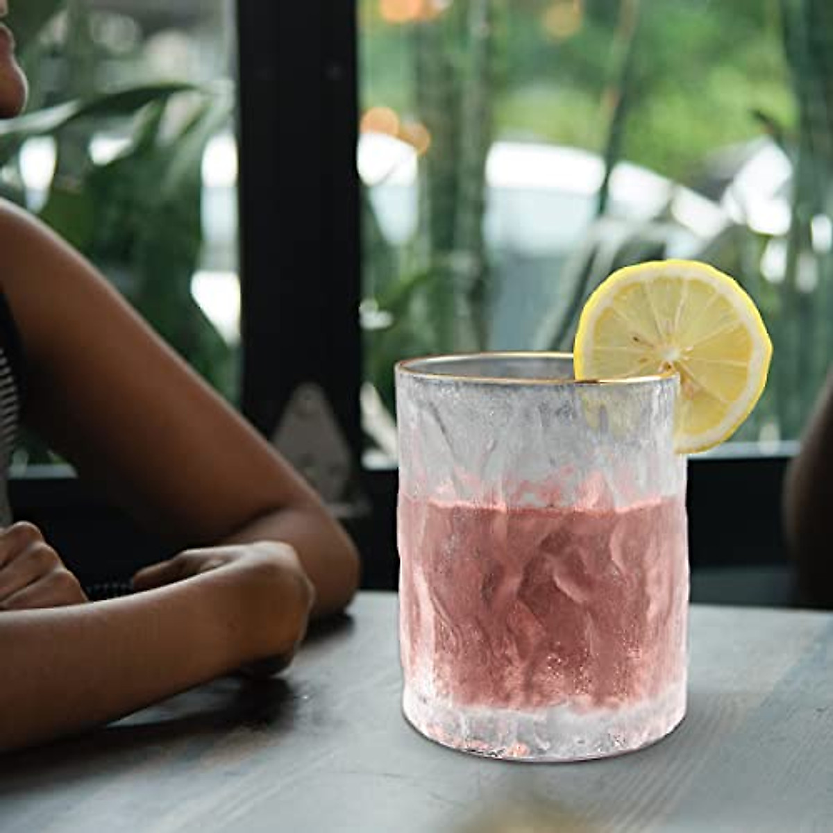 ANBFF Whiskey Glasses Set of 2, Rocks Glass, Vintage Drinking Glasses Cups, 7.4 oz Crystal Old Fashioned Tumblers with Premium Gift Box - for Bourbon, Scotch, Cocktails, Tequila, Cognac