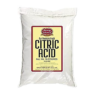 Spicy World Pure Citric Acid, 10 Pound - Food Grade & Non-GMO- Natural Food Preservative, Beauty Ingredient