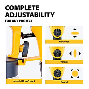 Wagner Spraytech 0518080 Control Spray Max HVLP Paint or Stain Sprayer, Complete Adjustability for Decks, Cabinets, Furniture and Woodworking, Extra Container Included, Yellow/Black