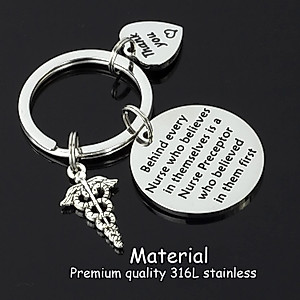 Hutimy Nurse Instructor Gift Keychains Nurse Preceptor Thank You Jewelry Nursing Instructor Appreciation Gifts Nursing Preceptor Keychain