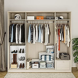 GIMTRR Closet Organizers and Storage, 6 Cubes Storage Organizers, Portable Closet Storage Shelves, Cubby Closet Storage Cabinet Shelf, Bookcase Bookshelf for Kids Room, Bedroom, Office, White