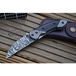 Perkin - Handmade Damascus Pocket Knife - Beautiful Folding Knife