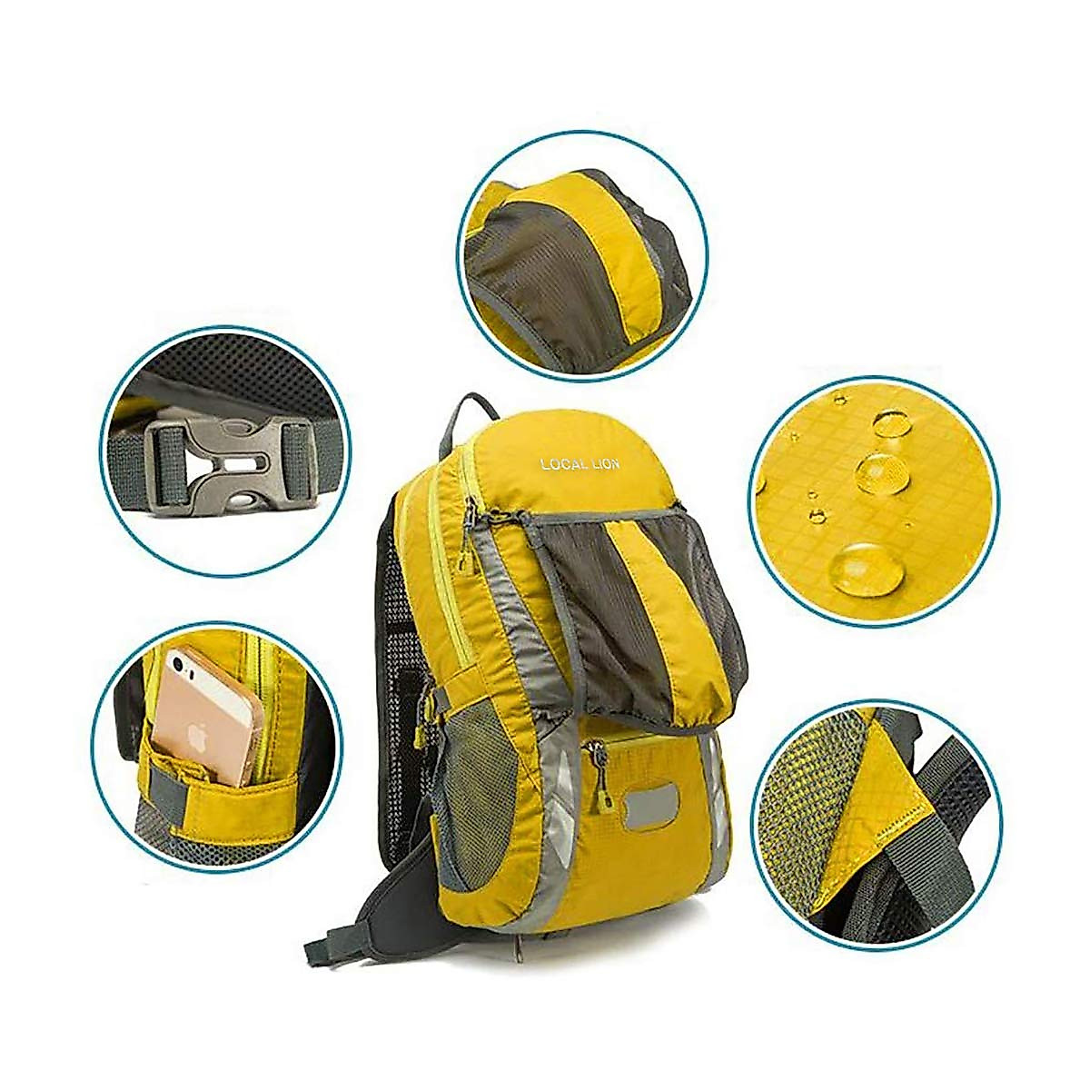 LOCAL LION 20L Hiking Daypack Ultralight Bike Rucksack Backpack Outdoor Sports Daypack