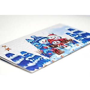 ZipGifts Holiday Card | Zip-Open Money Holder w/Clear Plastic Window for Cash, Check, & Gift Card (Warm & Cozy | 5-Pack)