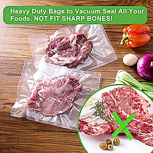 Vacuum Sealer Bags for Food Saver 200 Quart 8x12 Inch Seal a Meal, Commercial Grade, BPA Free, Heavy Duty, Great for Vacuum storage, Meal Prep or Sous Vide