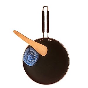 Generic Tanish Trading Roti Tawa With Steel Handle Aluminium Chapati Tawa Roti Pan Paratha Tawa Griddle Tava Crepe Pan