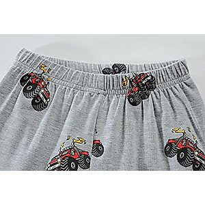 DDSOL Baby Boys Pajamas Monster Truck Sleepwear Car Jammies Summer Toddler Raglan Sleeve Short Set Pjs 3T