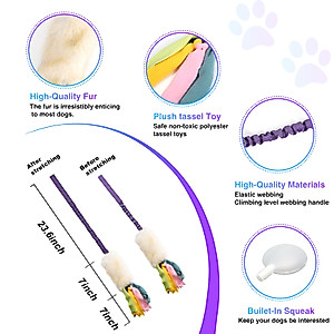 Dog Rope Toys, Nearly Indestructible Dog Rope Toys with Strong Squeak- Ideal Tug of War Interactive Dog Training Toy, Dental Cleaning Chew Toys, Dog Tug Toy for Boredom Suitable for Dogs of All Ages