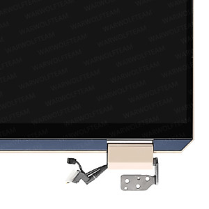 WARWOLFTEAM Replacement Whole Hinge-up Assembly For HP Spectre X360 15-EB0073TX 15-EB0081NR 15-EB0083NR 15-EB1043DX LCD Touch Screen Digitizer Assembly UHD 15.6in L97636-001 (OLED Cable Version, Blue)