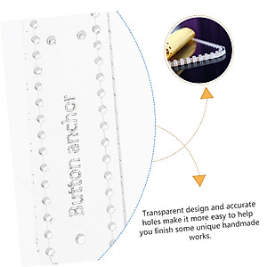 TEHAUX 2pcs Leather Pattern Template Transparent Wallet Stencil DIY Purse Tool Wallet Leather Pattern Stencil Leather Patterns Templates DIY Material Coin Purse Acrylic Handmade Supplies