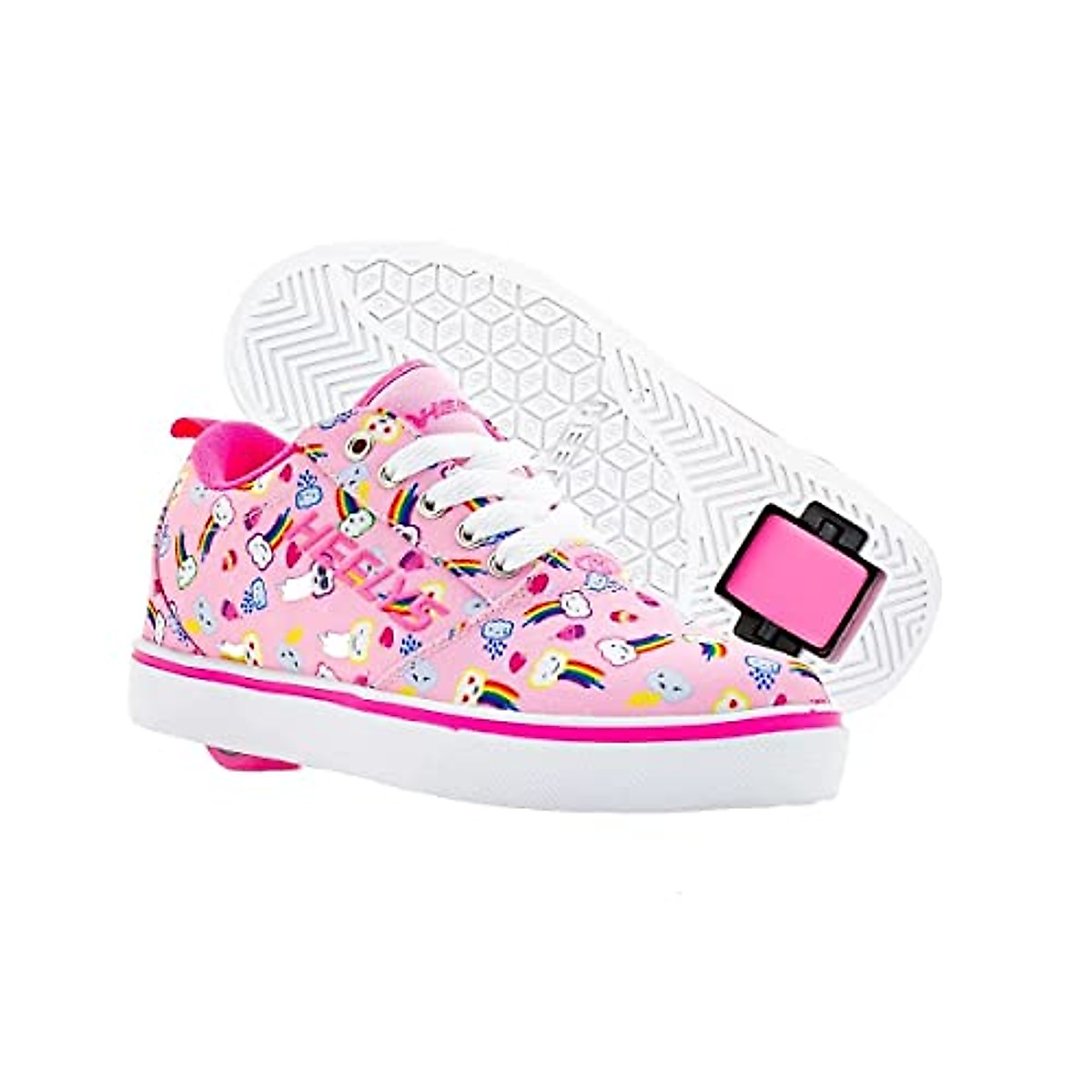 HEELYS Girl's Pro 20 Prints (Little Kid/Big Kid/Adult) Light Pink/Pink/Rainbow 2 Little Kid M
