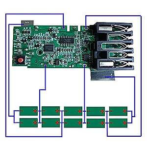 Laipuduo 18V 5.0Ah 4.0Ah 3.0Ah Replacement Battery Plastic Case for Milwaukee 18V M18 M18B 48-11-1820 48-11-185048-11-1828 48-11-10 Li-ion Battery Cover Part