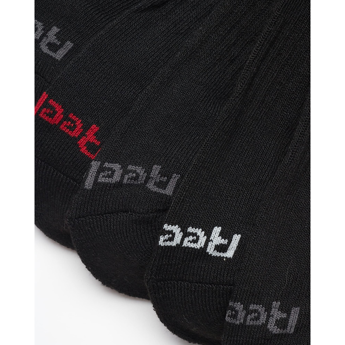 Reebok Men's Quarter Socks - 12 Pack Performance Cushion Comfort Socks - Breathable Athletic Ankle Socks for Men (6-12.5), Size 6-12.5, Red/Black