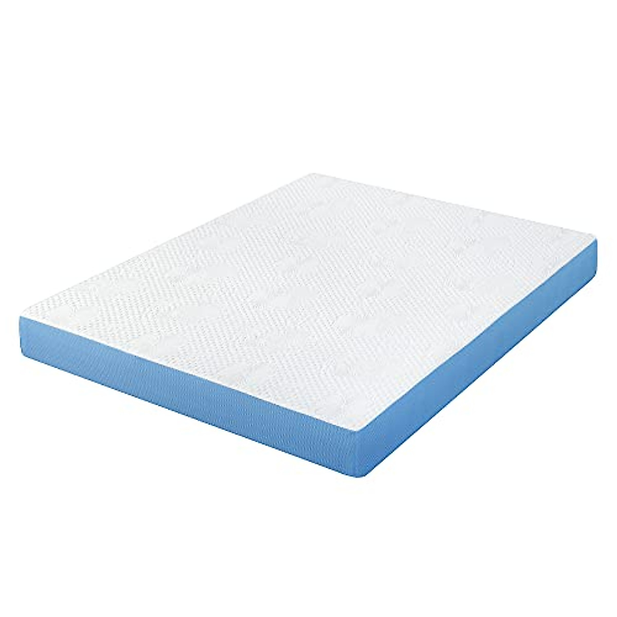 Oleesleep 6 Inch Ventilated Gel Infused Memory Foam Mattress, CertiPUR-US Certified, Blue, Queen
