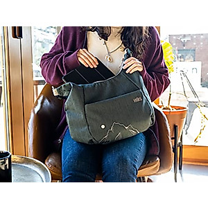 HAIKU Amble Hobo Bag with Removable Shoulder Strap and Adjustable Crossbody Strap, Deep Forest