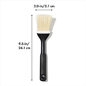 OXO Good Grips Natural Pastry Brush | Natural Boar Bristles | Non-slip Grip | Dishwasher Safe | Ideal for Butter, Oil, and Baking