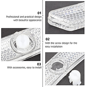 Veemoon 20pcs Bicycle Reflector Reflective Signs Night Cycling Reflectors Bike Reflectors for Night Riding Compact Wheel Reflectors Spoke Lights Car White Plastic Replaceable Bumper Strip