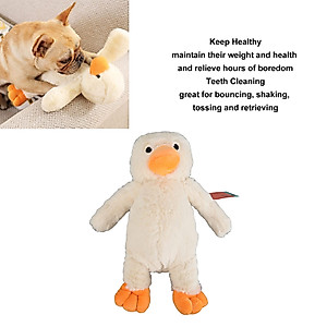 Zerodis Dog Plush Duckling Sounding Toy, Squeak Plush Duck Dog Toy Doggies Teething Puppy Chew Toy for Small Medium Dogs(L)