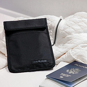 DefenderShield Cell Phone Faraday Bag & EMP Attack Shield - Complete Wireless Signal Blocking Data Security and Privacy Protection Pouch - Military-Grade Anti-Hacking from 0-90 GHz Black