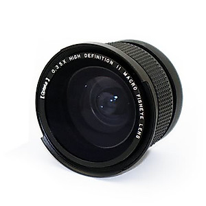 Opteka 0.35x HD2 Professional Super AF Fisheye Converter for Canon 18-55mm, 55-200mm, 28-90mm, 28-105mm, 70-300mm, 135mm Lenses