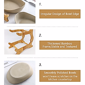 Mangoton 2 Tier Fruit Basket for Kitchen Counter,Ceramic Fruit Bowl for Kitchen Counter,Fruit Holder,Organizador de Cocina,Large Khaki