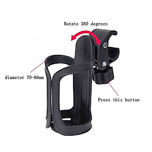 Cup Holder For Babyzen YOYO Stroller,360 Degrees Adjustable Drink Holder Universal For Baby Stroller/Pushchair, Bike Cup Holder