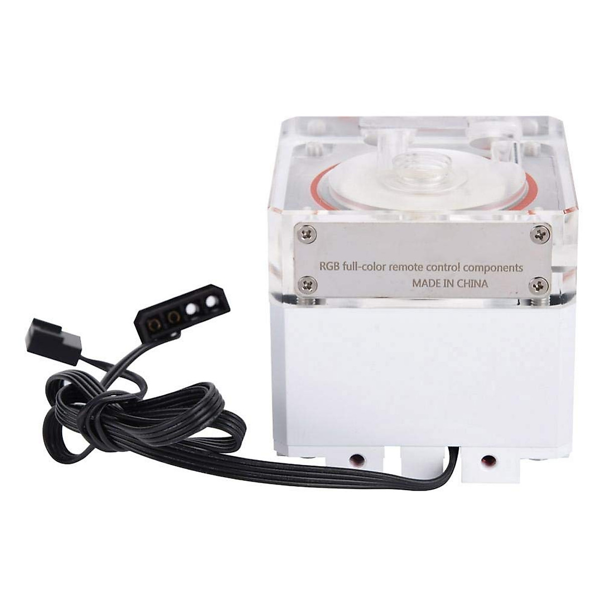 CPU Water Cooling Pump,3000RPM Fast Heat Dissipation Computer Pump 800L/H 3.5 Meters Pump Head PC Pump (White)