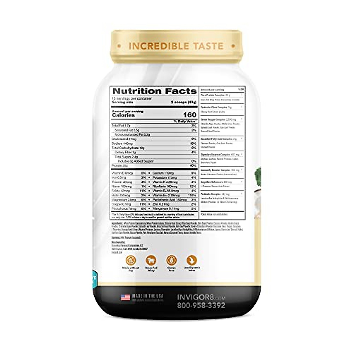 INVIGOR8 Superfood Shake (Salted Caramel) Whey Protein Shake + Collagen Peptides + Fatburner Bundle