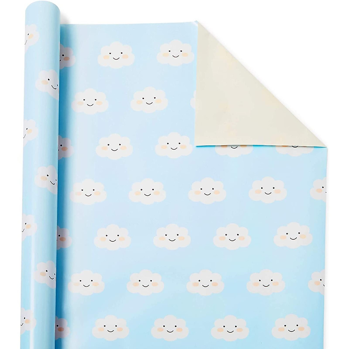 Sparkle and Bash Baby Shower Wrapping Paper, Double-Sided with Cut Lines, 30 In x 16 Ft (3 Rolls)