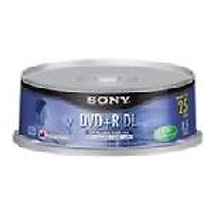 SONY - BLANK MEDIA 25PK DVD R DOUBLE LAYER SPINDL E