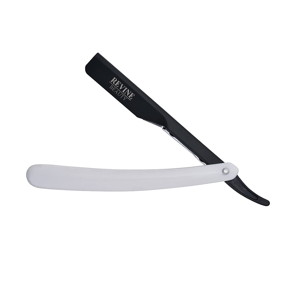 REVINE BEAUTY Barber Straight Razor - Professional Cut throat Premium Quality Plastic Handle Shaving Razor, 10 Double Edge Blades Kit By Revine Beauty (Silver)