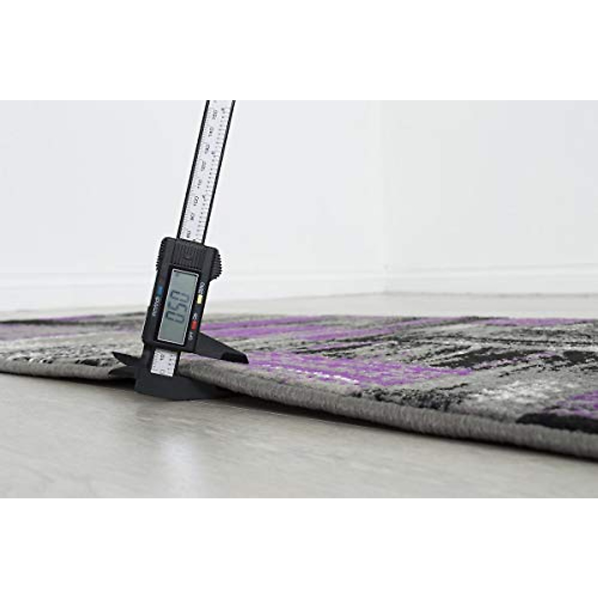 Handcraft Rugs-Purple/Gray/Silver/Black/Abstract Contemporary Modern Brush Design Mixed Colors Area Rug